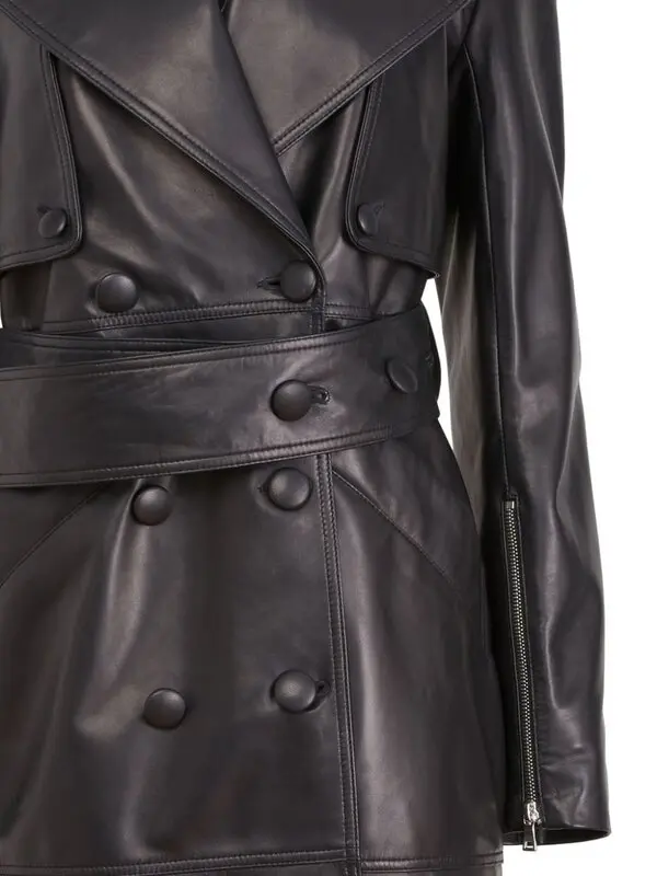 FLEUR DU MAL Moto Leather Trench Coat