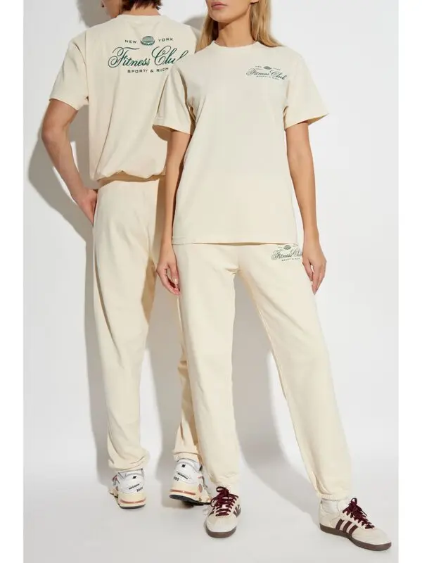 Sporty & Rich Fitness Club Track Pants - Neutrals