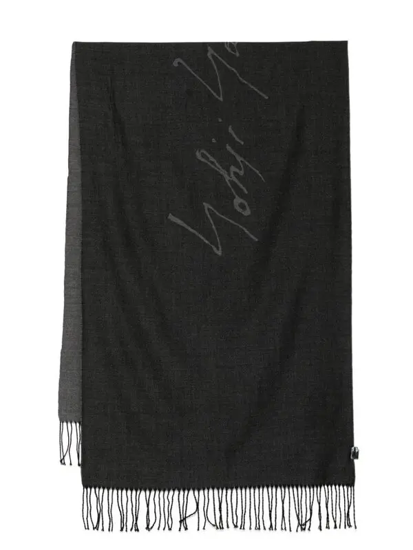 Yohji Yamamoto Logo Scarf - Grey