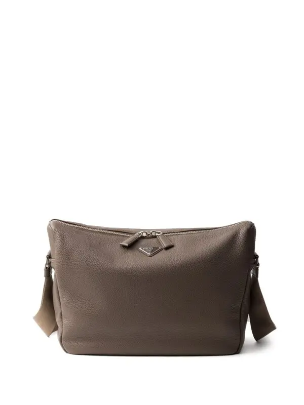 Prada Leather Shoulder Bag - Grey