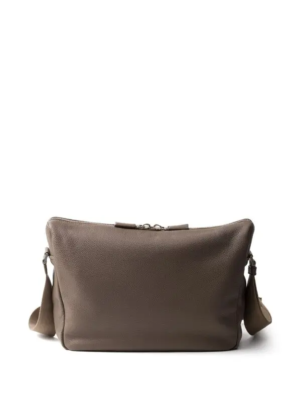Prada Leather Shoulder Bag - Grey