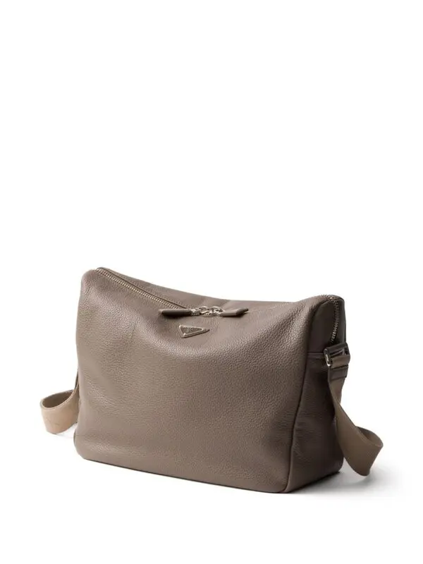 Prada Leather Shoulder Bag - Grey