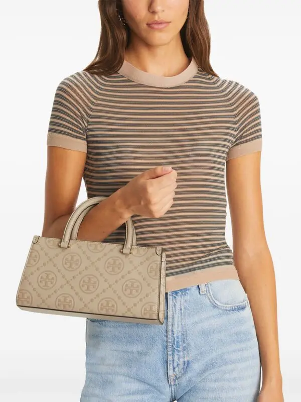 Tory Burch Small T Monogram Tote - Neutrals