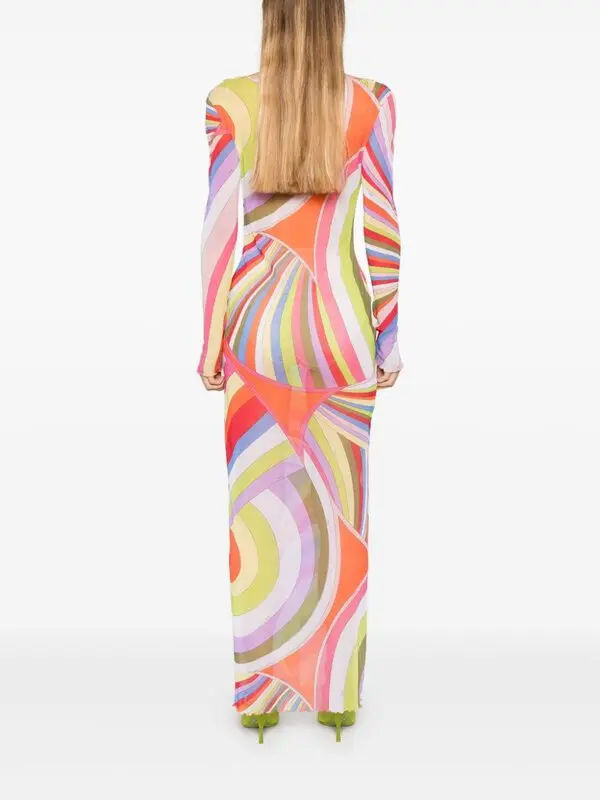 Emilio Pucci Iride-print Ankle-length Dress - Green