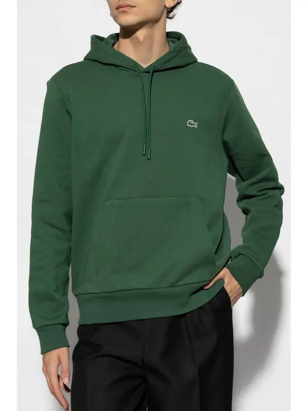 Lacoste Embroidered Fleece Hoodie - Green