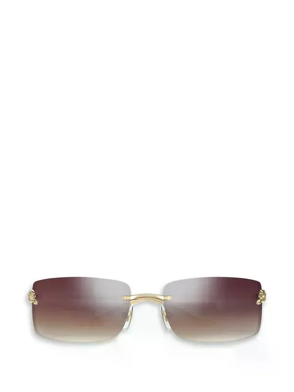 CARTIER Rectangle-shape Sunglasses - Gold