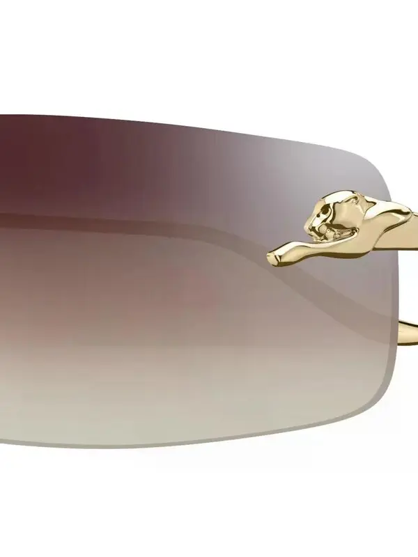 Cartier Rectangle-shape Sunglasses - Gold