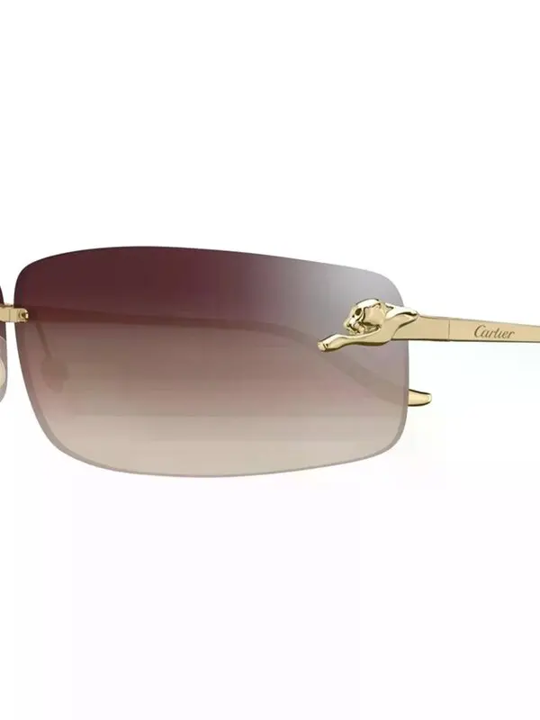 Cartier Rectangle Rimless Sunglasses