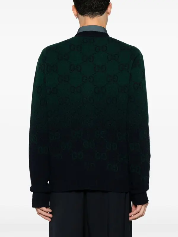 Gucci Gg Degradé-jacquard Cardigan - Blue