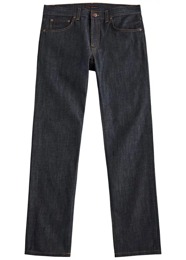 Nudie Jeans Gritty Jackson Straight-leg Jeans - Indigo