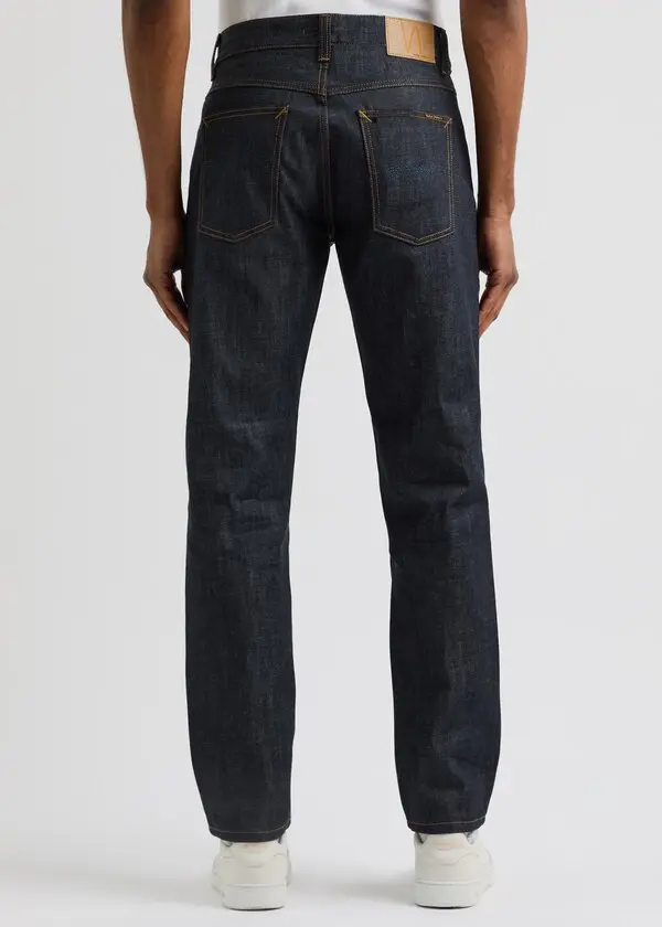 Nudie Jeans Gritty Jackson Straight-leg Jeans - Indigo