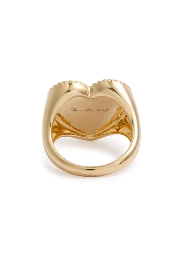 Yvonne Léon Chevalière Coeur 9kt Ring