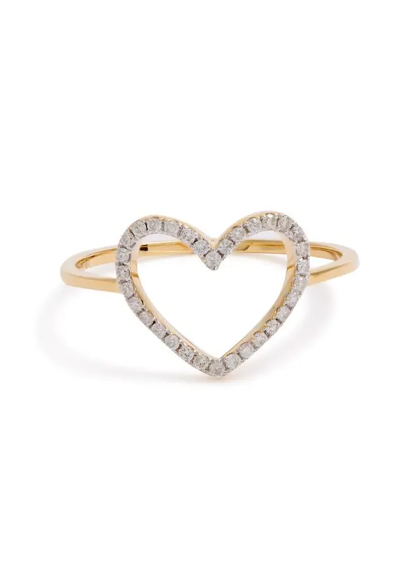 Yvonne Léon 18kt Diamond Heart Ring - Gold