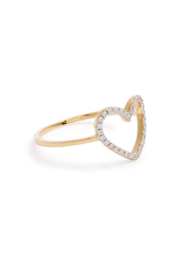 Yvonne Léon 18kt Diamond Heart Ring