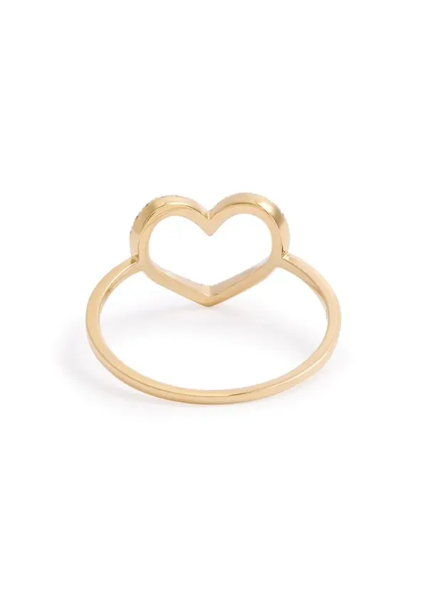 Yvonne Léon 18kt Diamond Heart Ring