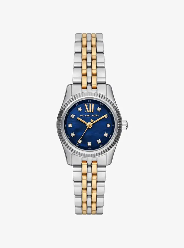 Michael Kors Lexington Pavé Two-tone Stainless Steel Watch - Silver