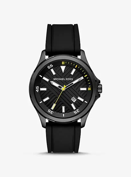 Michael Kors Oversized Bowen -tone And Silicone Watch