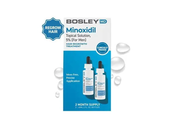 BOSLEYMD Hair Re-growth Treatment 5% Minoxidil Dropper - No Color