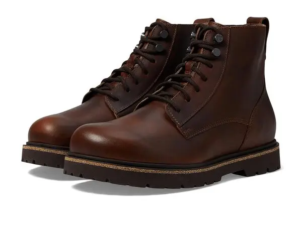 BIRKENSTOCK Highwood Mid Lace-up Leather Boots - Brown