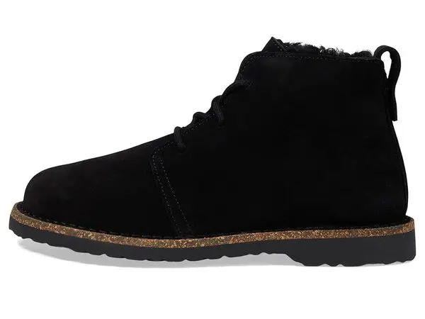 BIRKENSTOCK Uppsala Mid Lace-up Shearling Suede Boots - Black