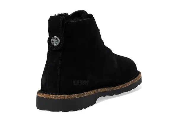 BIRKENSTOCK Uppsala Mid Lace-up Shearling Suede Boots - Black