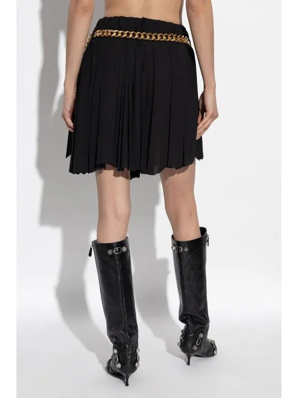 Balenciaga Chain Pleated Mini Skirt