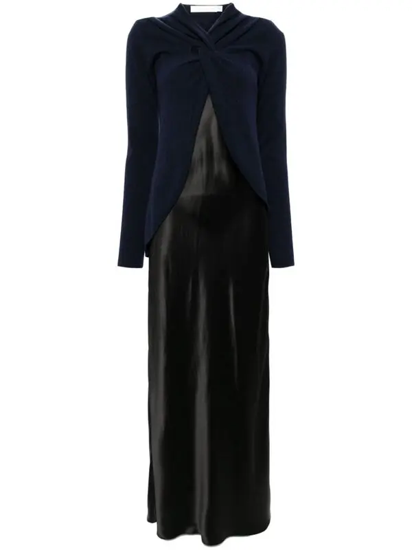 Christopher Esber Twist Front Cashmere Dress - Blue