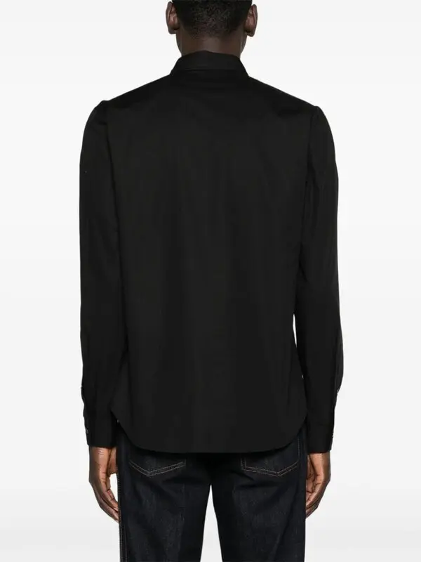 Versace Logo-embroidered Cotton Shirt
