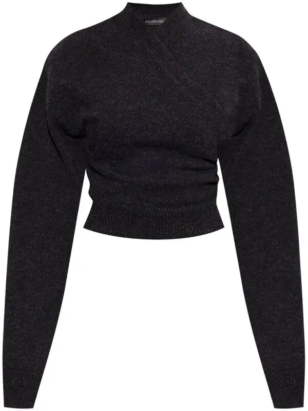 Balenciaga Virgin Wool Wrap Sweater
