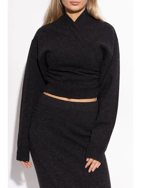 Balenciaga Virgin Wool Wrap Sweater