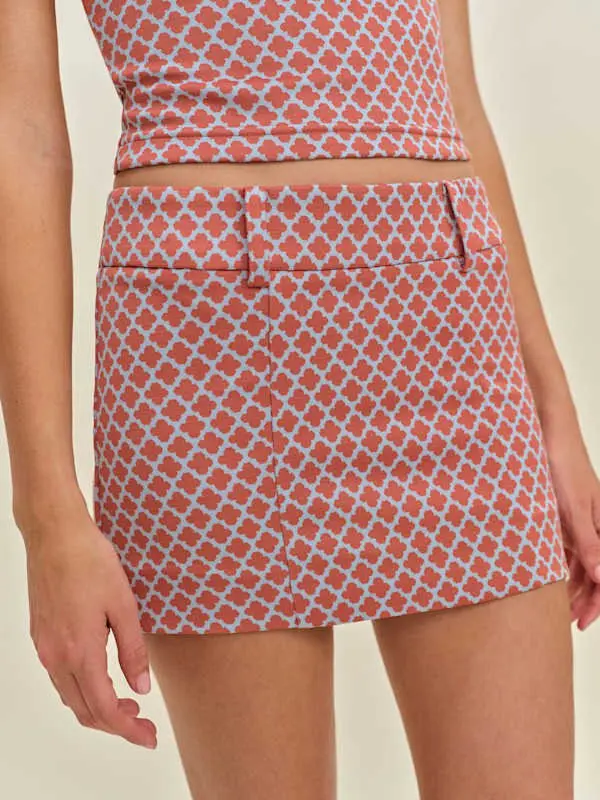REFORMATION Sara Knit Mini Skirt - Blue