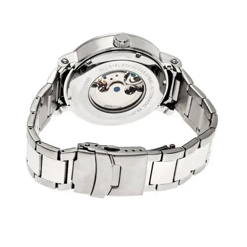 HERITOR AUTOMATIC Aries Skeleton Leather-band Watch - Silver/white