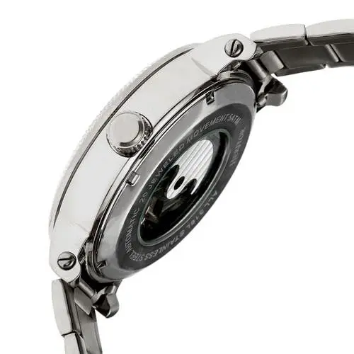 HERITOR AUTOMATIC Aries Skeleton Leather-band Watch - Silver/white