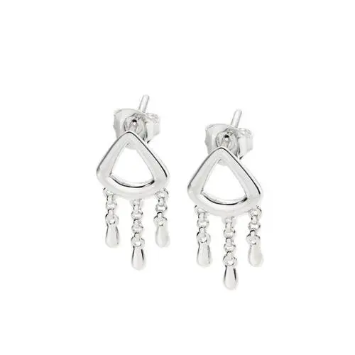 LUCY QUARTERMAINE Waterfall Short Drop Earrings - Sterling Silver