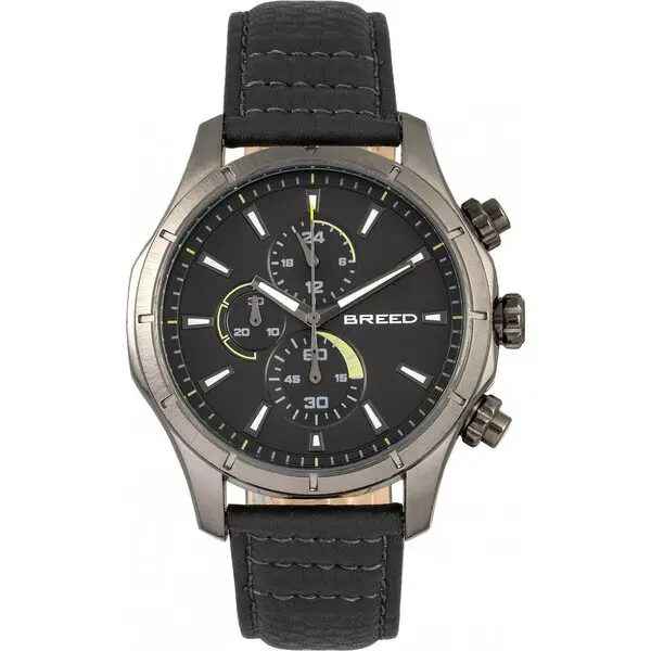 BREED Lacroix Chronograph Strap Watch - Gunmetal/charcoal