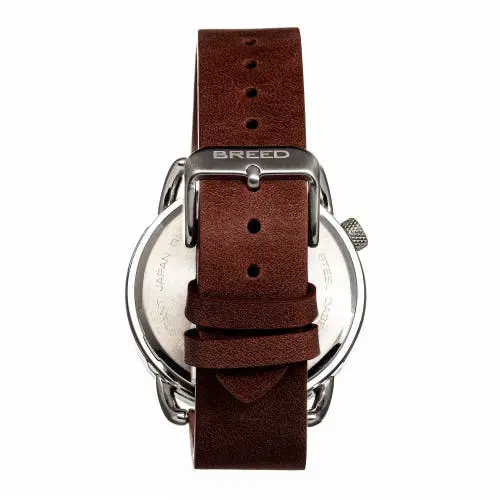 BREED Regulator Leather Strap Watch - Brown/black