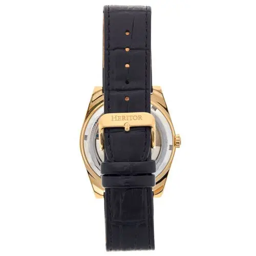 HERITOR AUTOMATIC Daxton Skeleton Watch - Black/gold