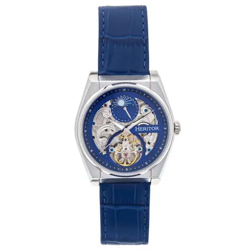 HERITOR AUTOMATIC Daxton Skeleton Watch - Blue
