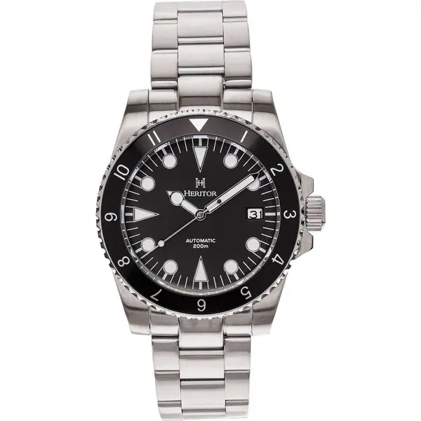 HERITOR AUTOMATIC Luciano Bracelet Watch - Black