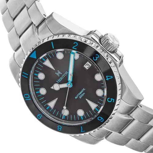 HERITOR AUTOMATIC Luciano Bracelet Watch - Black/blue