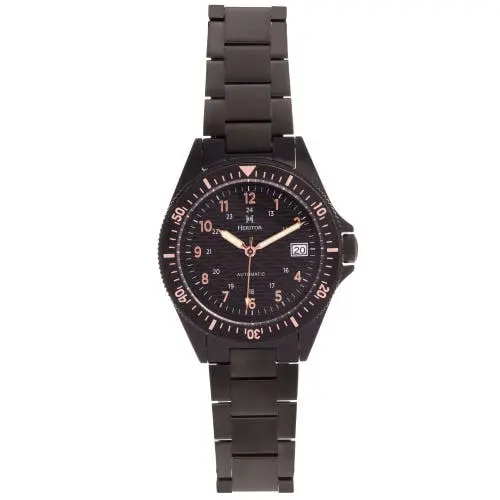 HERITOR AUTOMATIC Calder Bracelet Watch - Black