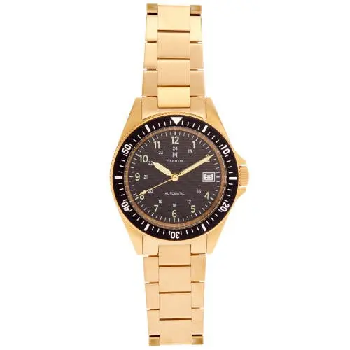 HERITOR AUTOMATIC Calder Bracelet Watch - Gold/black