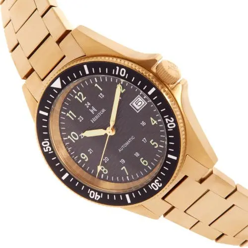 HERITOR AUTOMATIC Calder Bracelet Watch - Gold/black