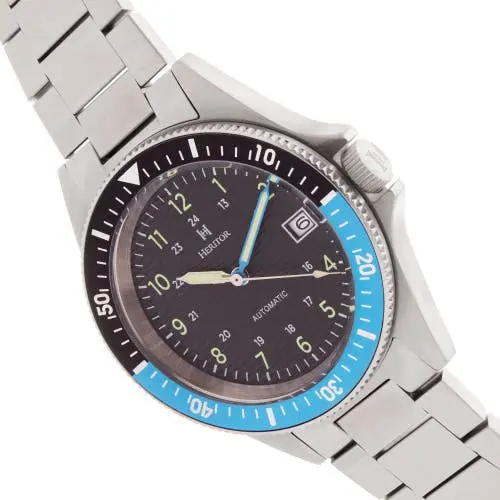 HERITOR AUTOMATIC Calder Bracelet Watch - Silver/black-blue