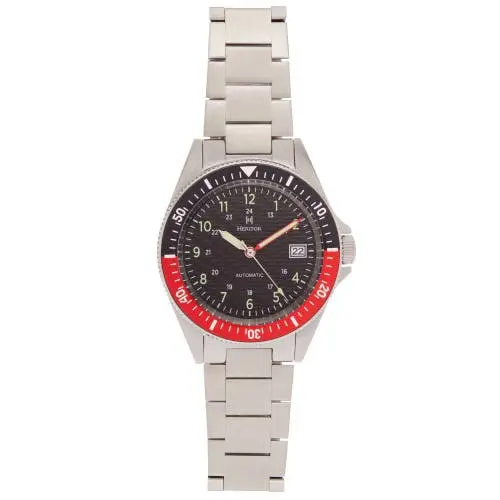 HERITOR AUTOMATIC Calder Bracelet Watch - Silver/black-red