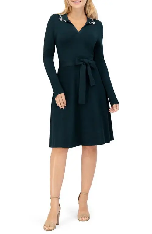 80s sweater dress Vintage Pat Sandler Black & White Beaded Knit Midi 30 Dresses In 30 NA-10.30.25AM and a Retro Stage Color:Custom Color ( Special instructions for seller )