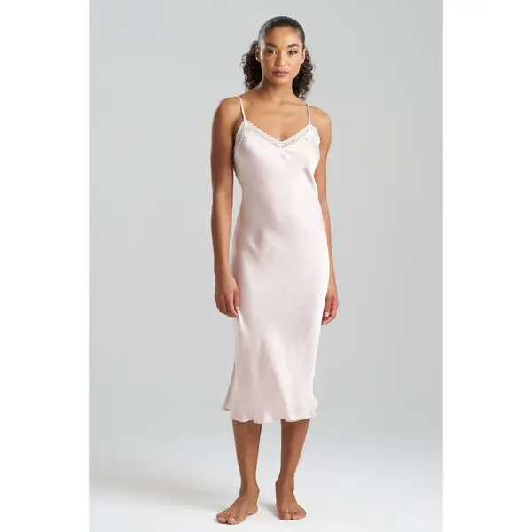 Natori Ashley Icon Gown With Lace - Shell Pink