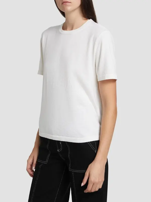 Rails Cotton-cashmere T-shirt - White