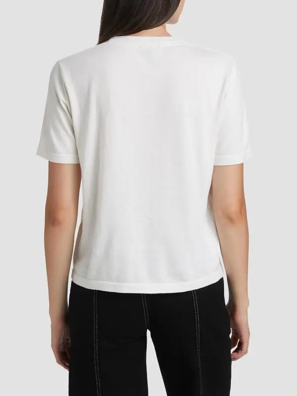 Rails Cotton-cashmere T-shirt - White