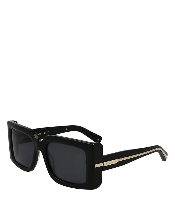 New*Ferragamo 55MM Black Rectangle Sunglasses FERRAGAMO 55mm Rectangular Sunglasses | Nordstrom main image 3